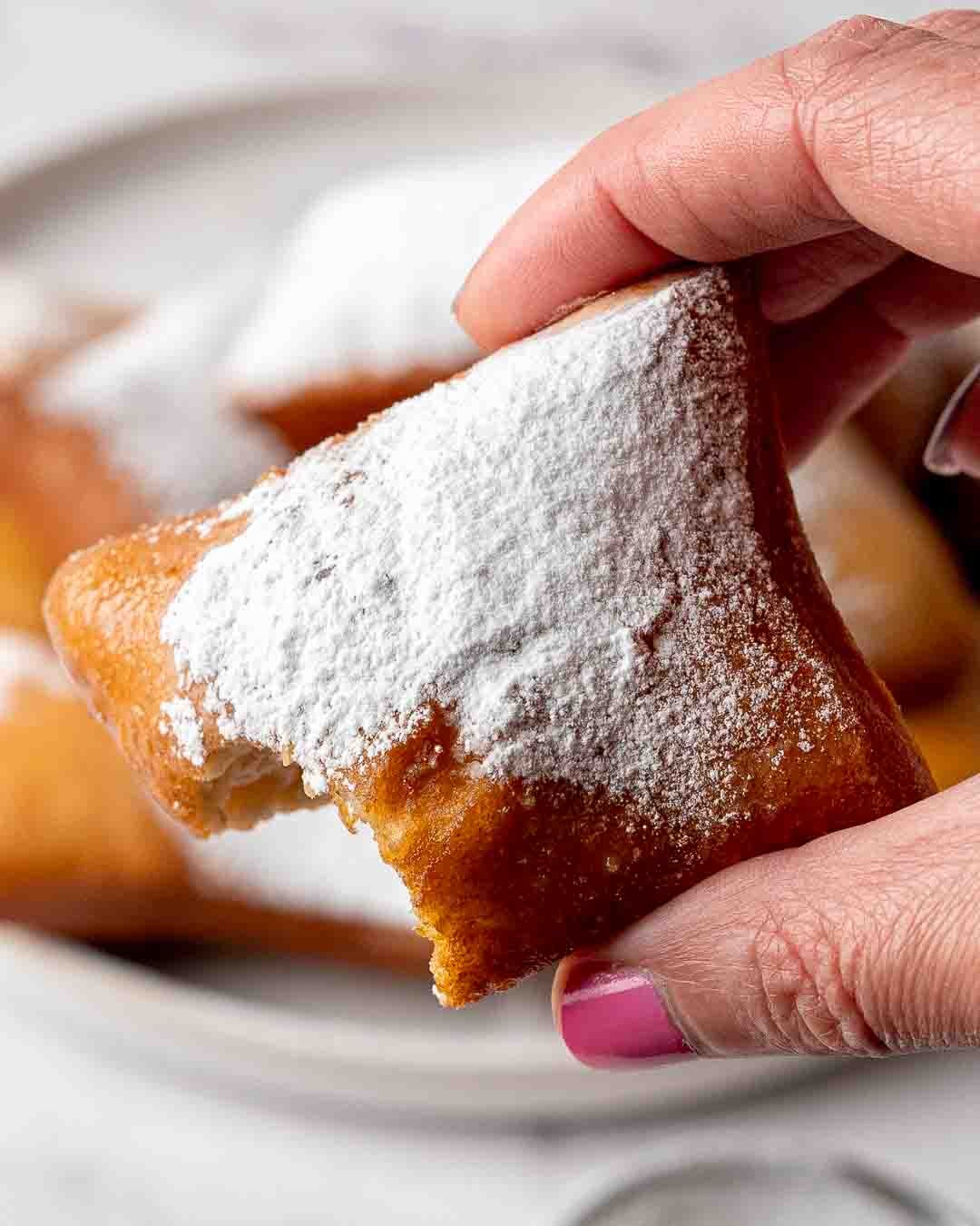 EASY YEAST FREE BEIGNETS - Ems Foodie Fix