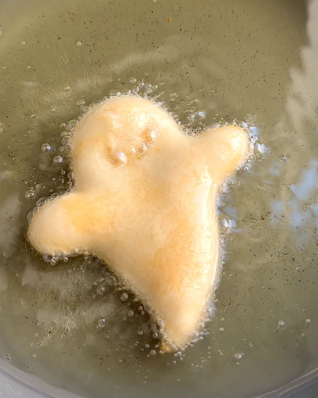Ghost Beignets for Halloween-Yeast free recipe - Ems Foodie Fix