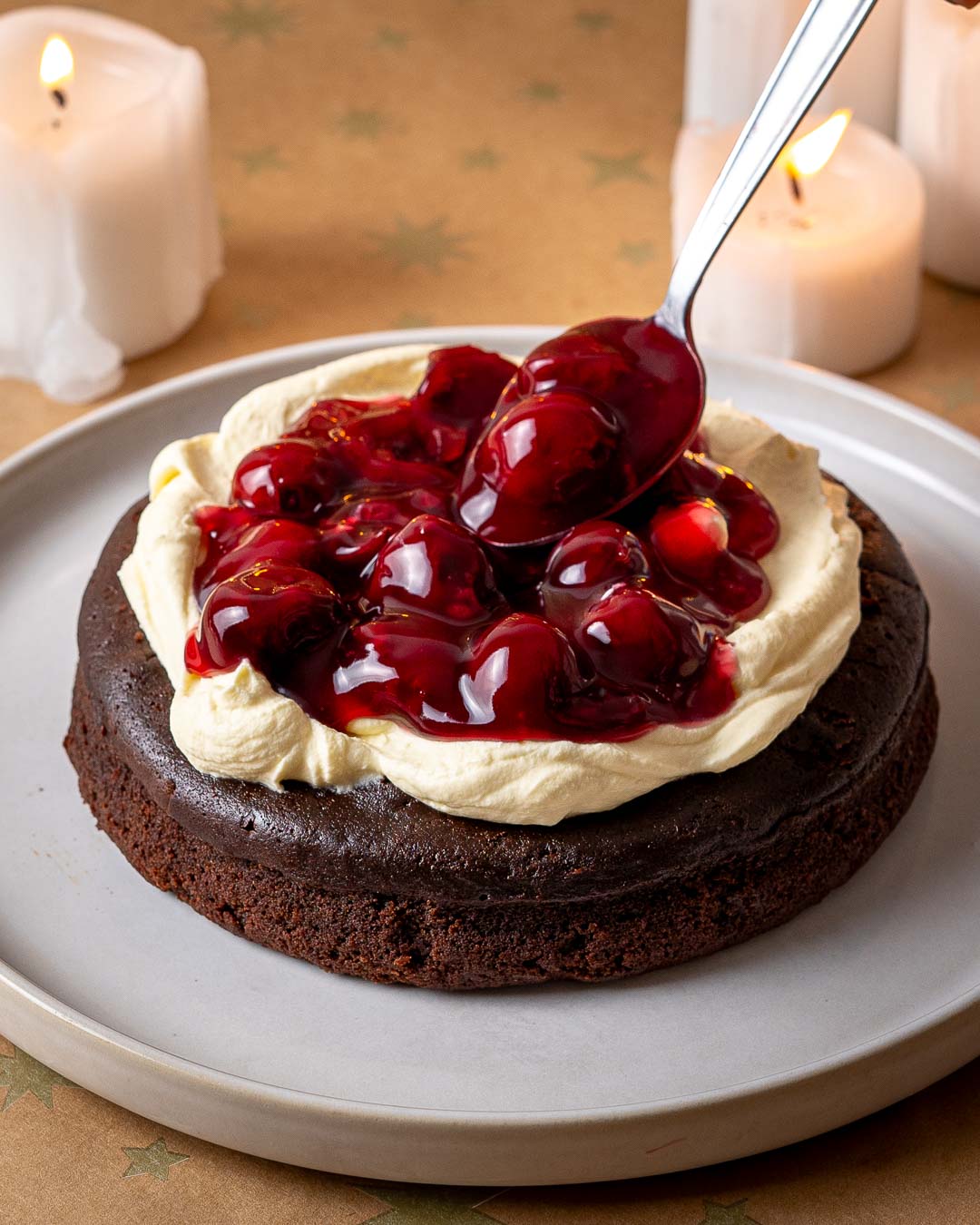 Black Forest Chocolate Fudge Cake - Ems Foodie Fix