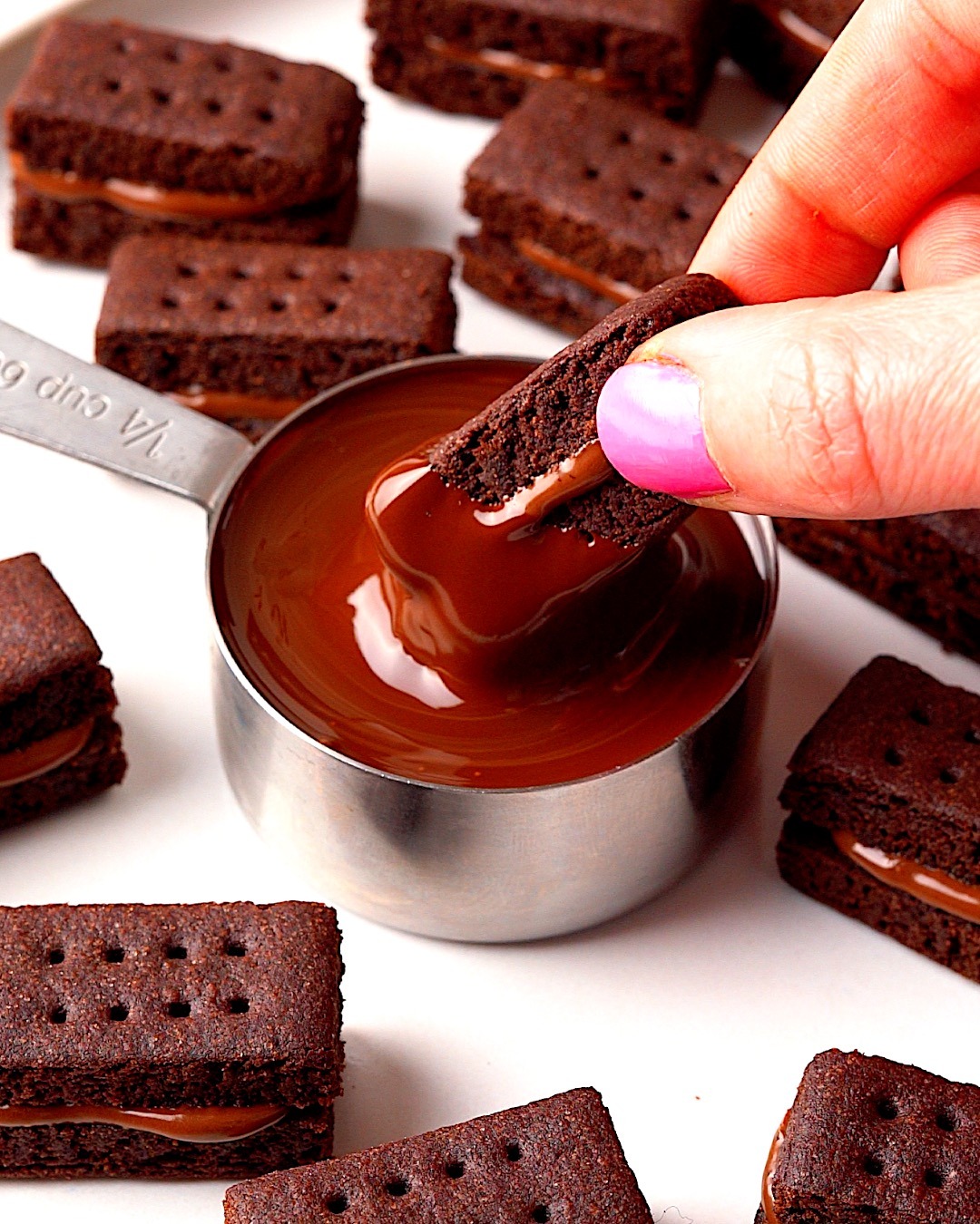 Mini Bourbon Biscuits – Nutella filling - Ems Foodie Fix