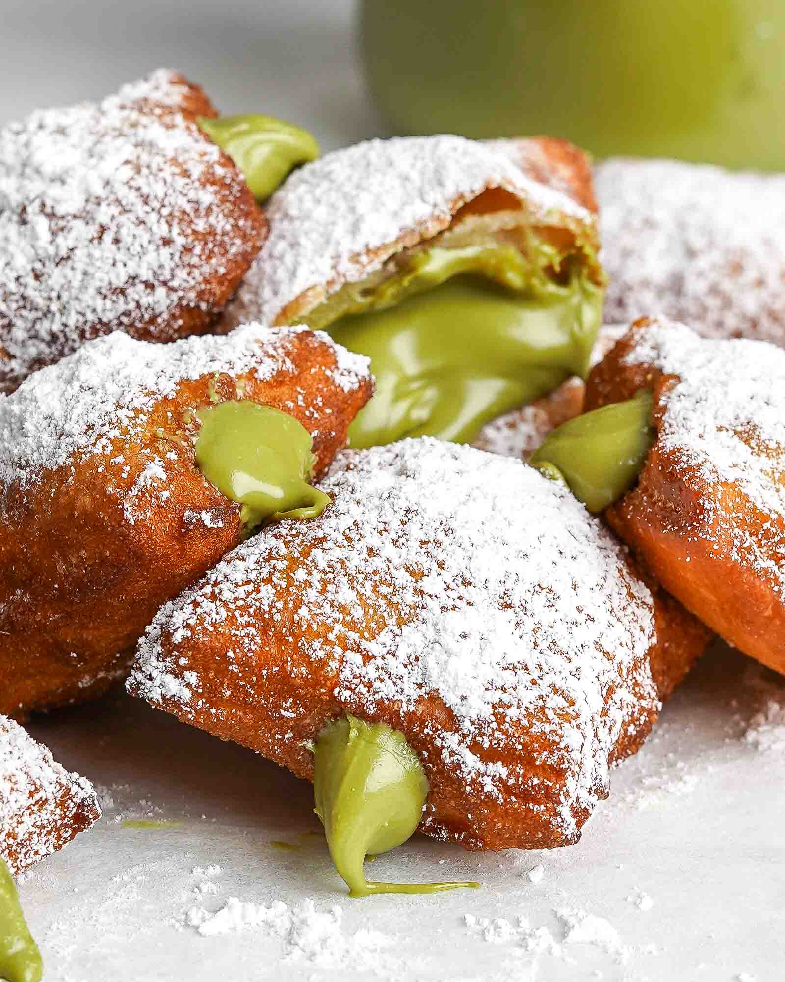 Easy Pistachio Beignets – No yeast recipe - Ems Foodie Fix