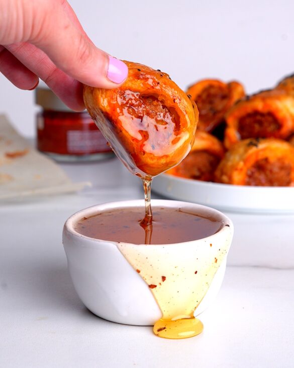 Nduja Sausage Rolls with Hot Honey - Ems Foodie Fix