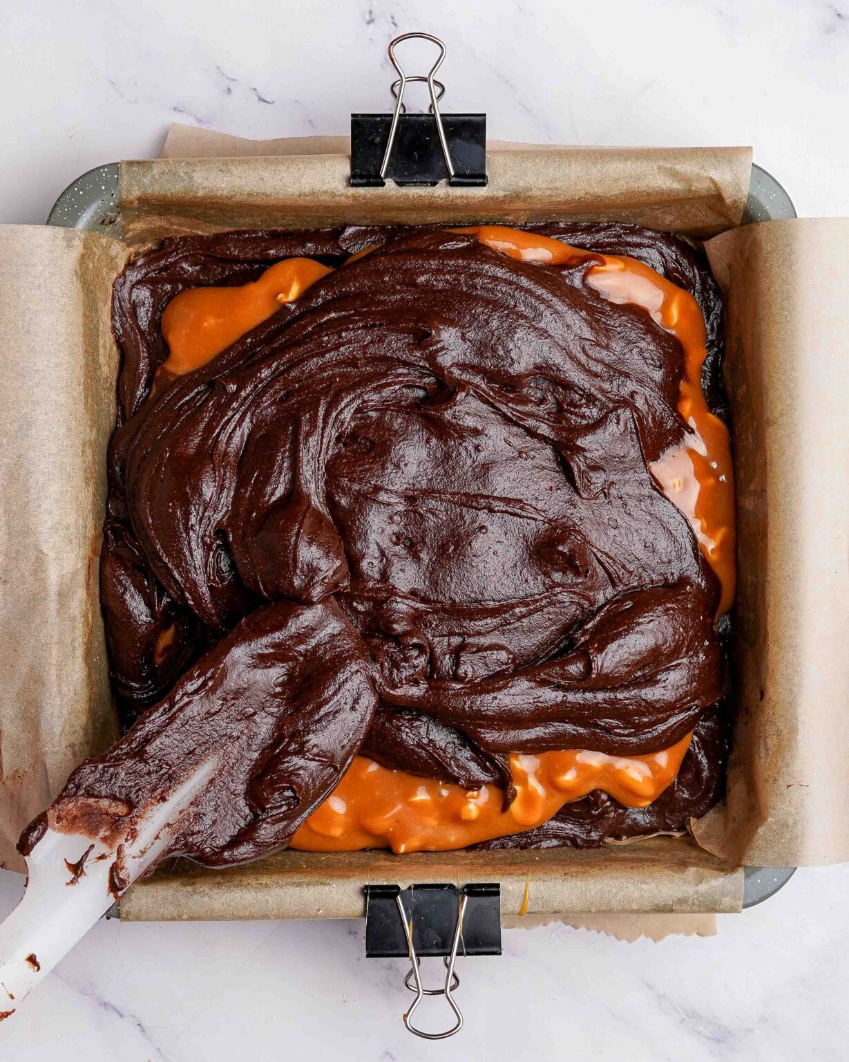Snickers Brookies – Peanut caramel filling - Ems Foodie Fix