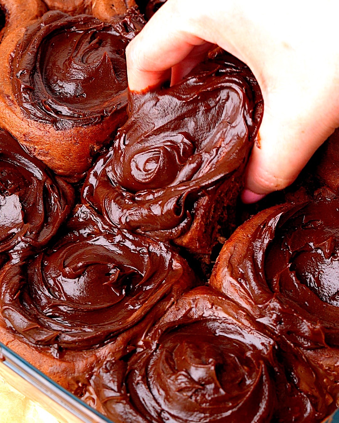 Triple Chocolate Cinnamon Rolls - Ems Foodie Fix