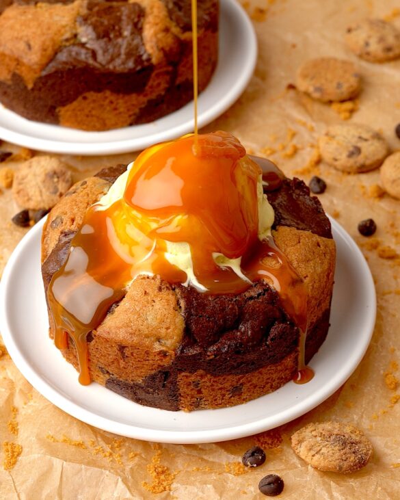 Mini Brookie Pies For Two – Small batch recipe - Ems Foodie Fix