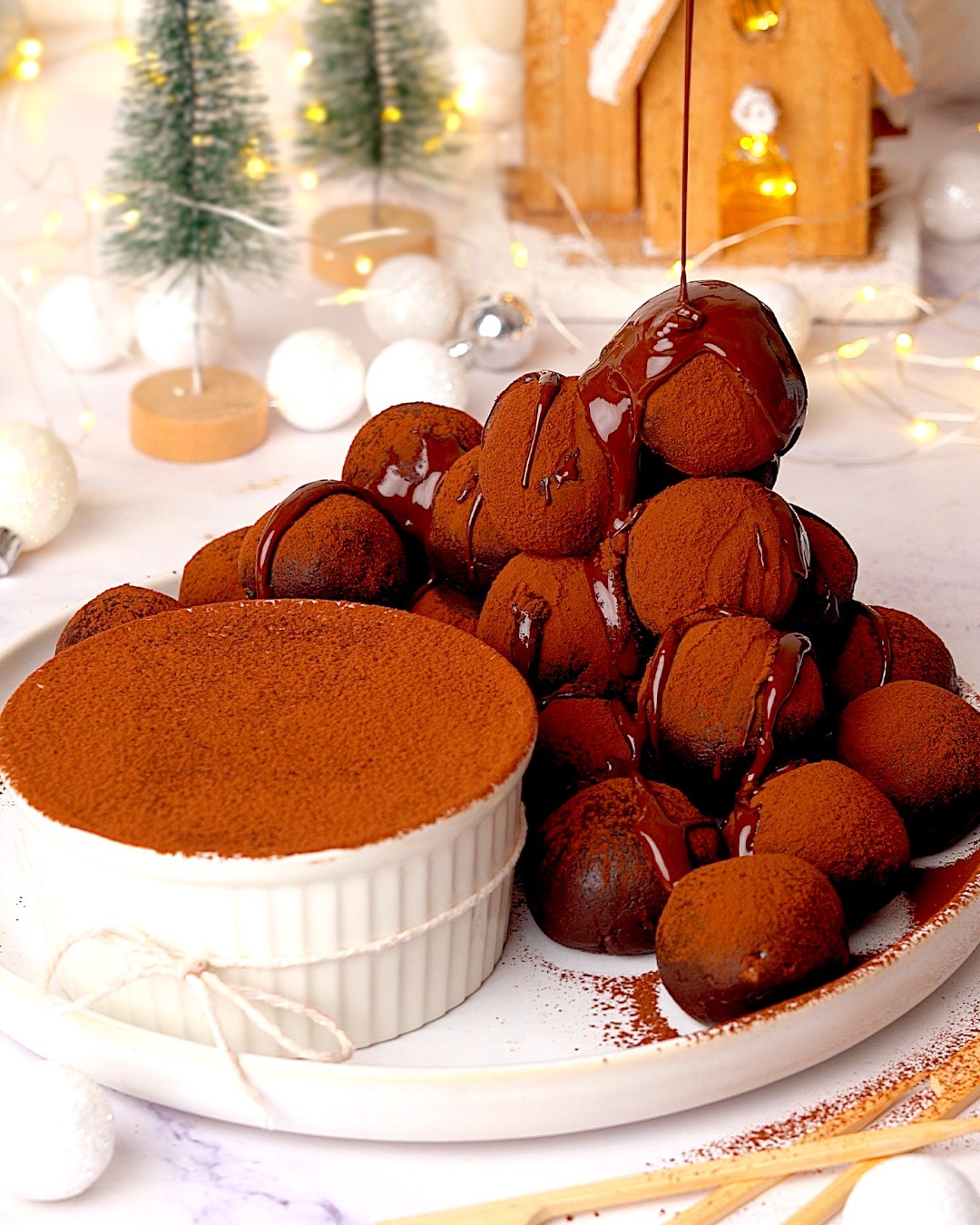 Easy Tiramisu Brownie Truffles with Tiramisu Dip - Ems Foodie Fix