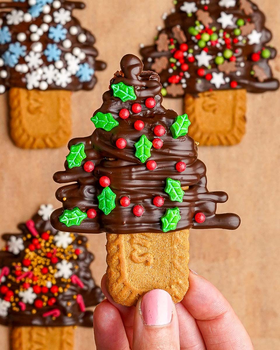 Easy Christmas Tree Cookie Dippers (Only 3-ingredients!) - Ems Foodie Fix