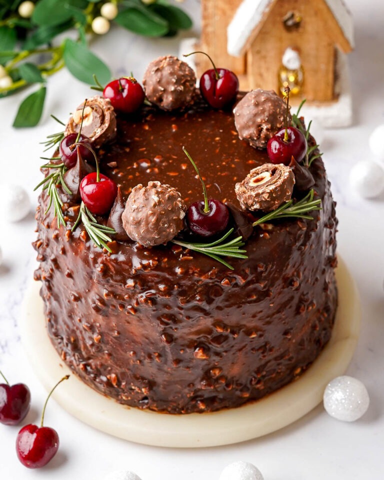 The Ultimate Ferrero Rocher Black Forest Cake - Ems Foodie Fix