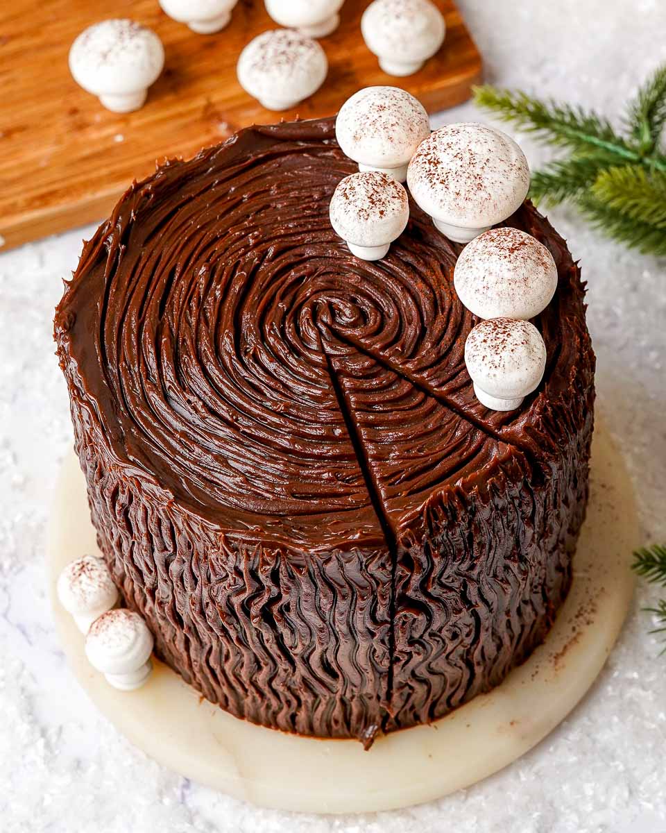 Easy Tree Stump Cake Recipe(Just 7 Ingredients!) - Ems Foodie Fix